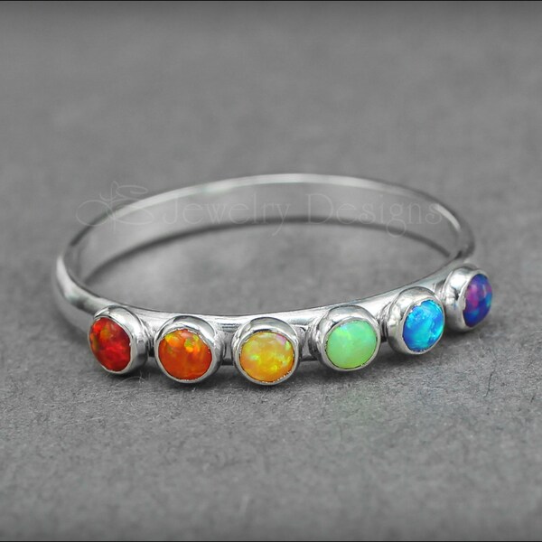 Multi Stone Ring - Etsy