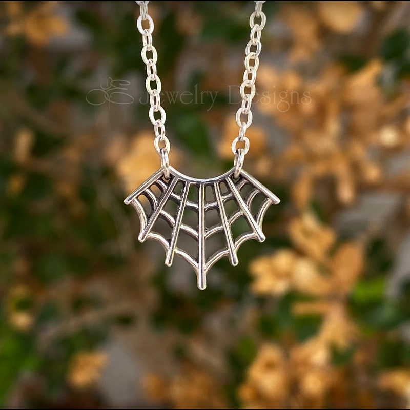 Spider Web Necklace - Etsy