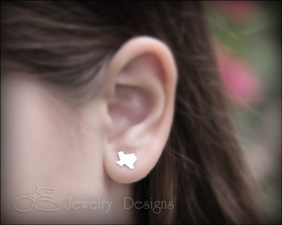 TEXAS EARRINGS Texas Stud Earrings Sterling Texas Earrings | Etsy