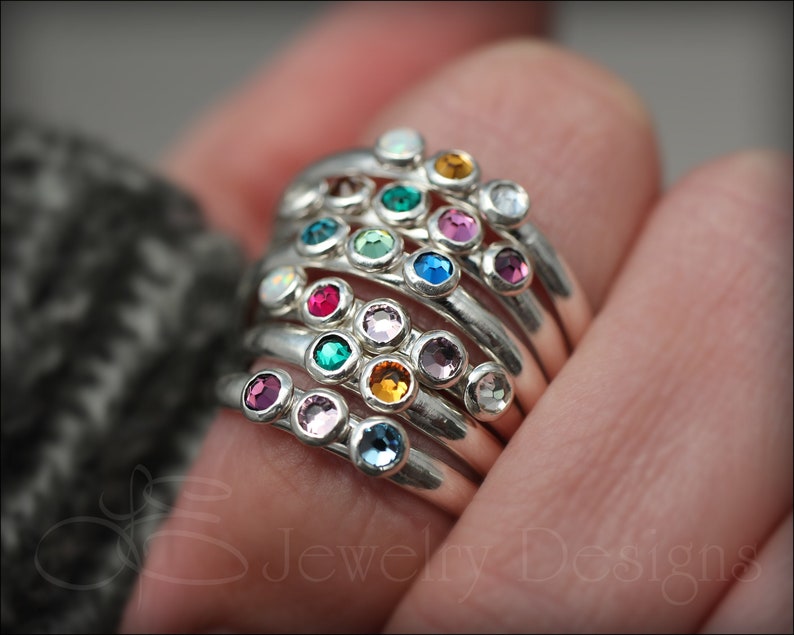 Multi Birthstone Ring Multi Opal Ring Mothers Ring - Etsy