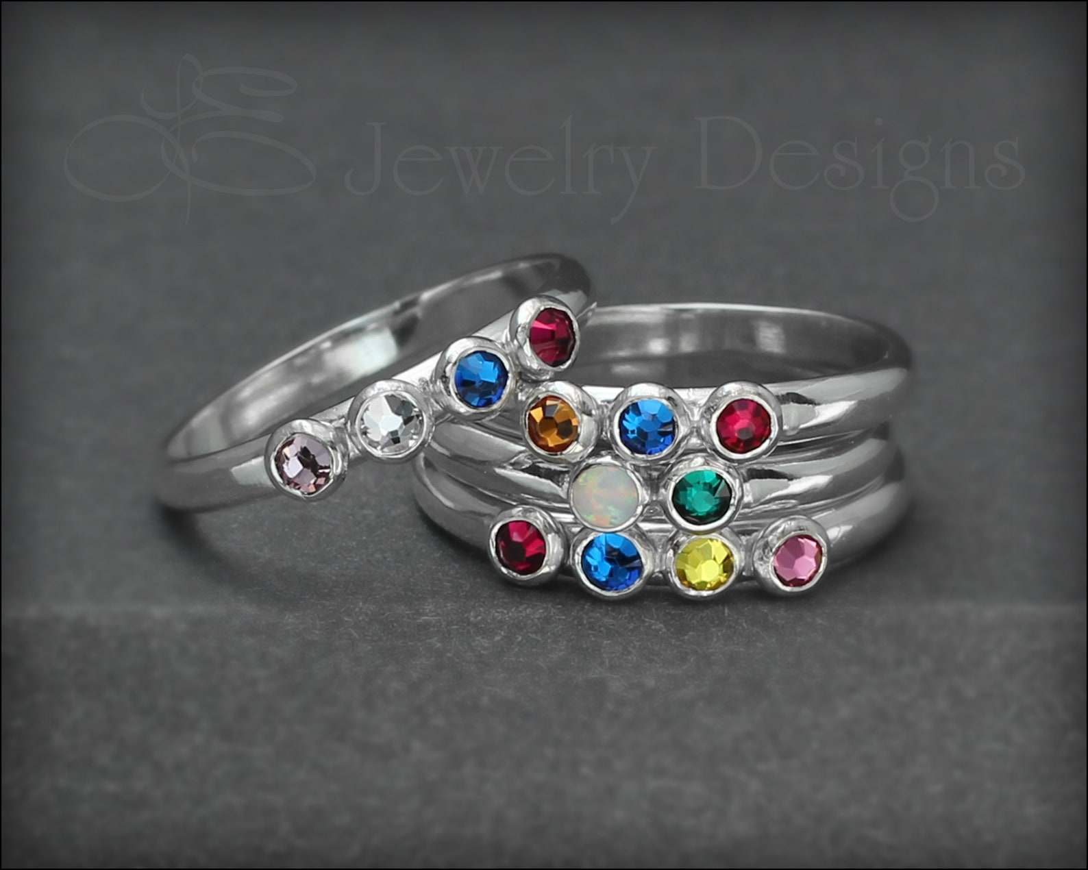 Multi Birthstone Ring Multi Opal Ring Mothers Ring - Etsy