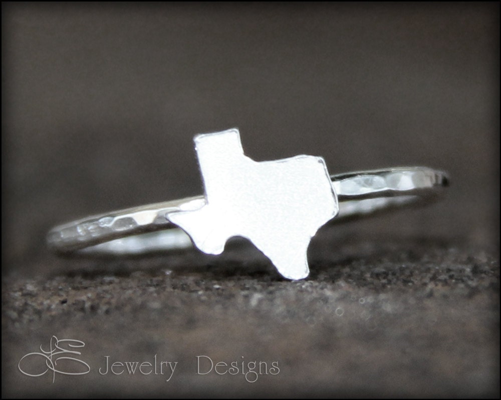 Texas Stacking Ring - Texan Ring, Silver Texas Ring, Rose Gold Texas ...