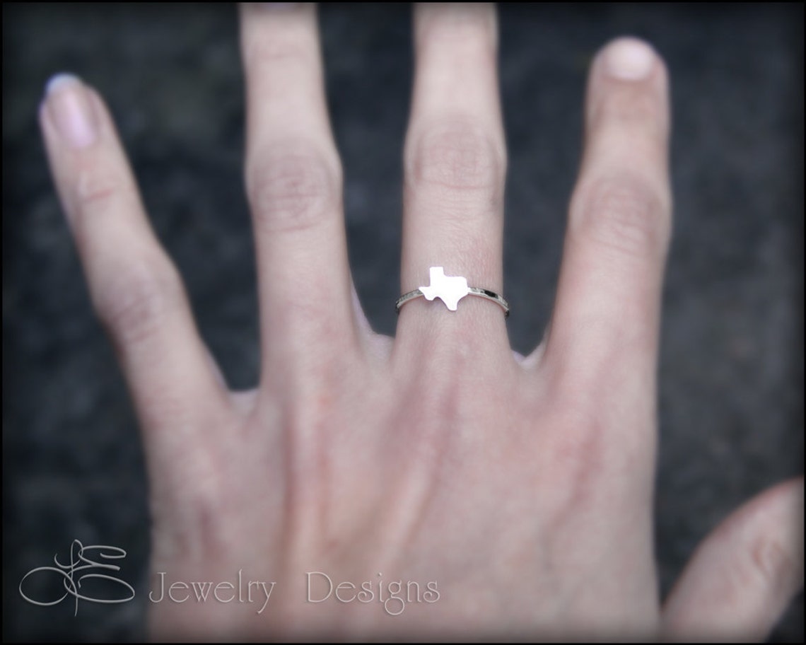 Texas Stacking Ring - Texan Ring, Silver Texas Ring, Rose Gold Texas ...