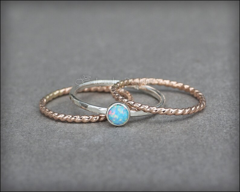 Opal Ring Set 1 Stone Mothers Ring Customizable Opal Ring - Etsy