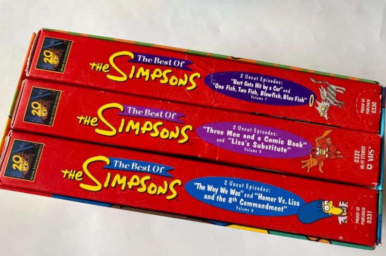 The Simpsons Show VHS, the Best of the Simpsons VHS Set Volumes 1-9 ...