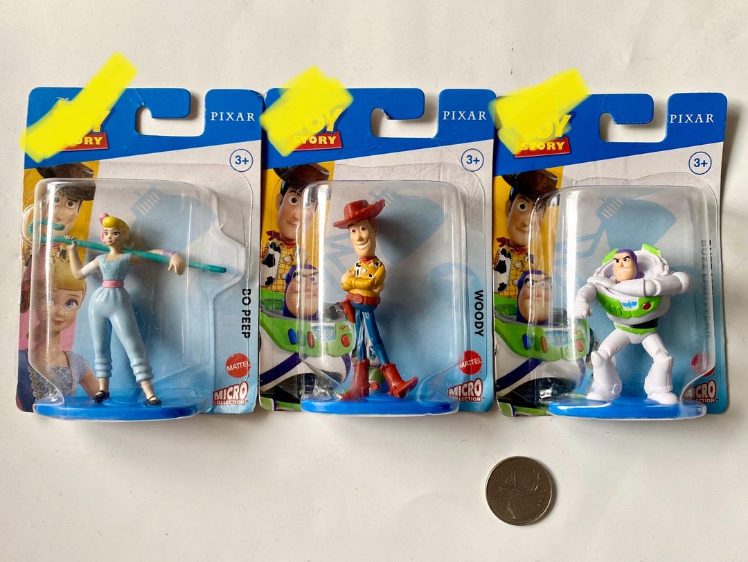 Toy Story Micro Collection Mini Figure Set: Buzz, Woody, Bo Peep - Etsy