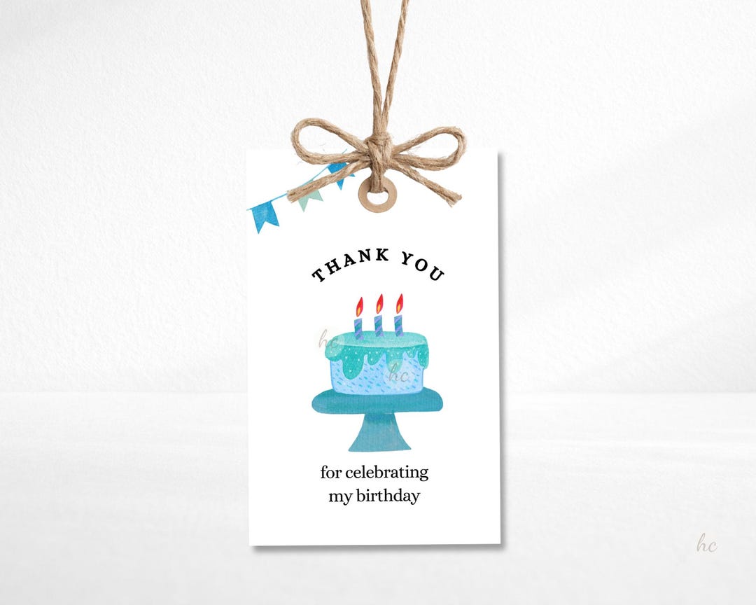 Thank You Birthday Treat Tag Printable | Classroom Birthday Snack Tag ...