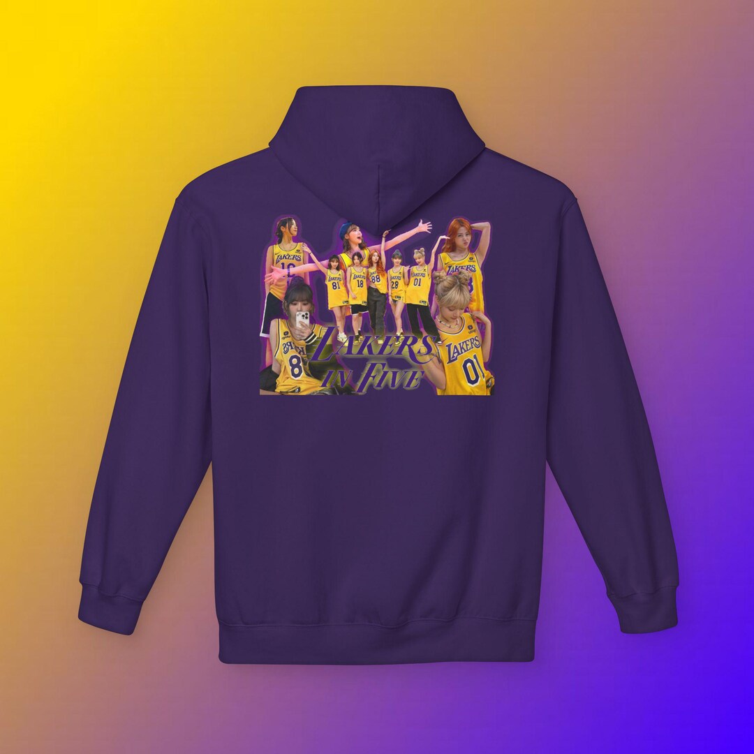 LE SSERAFIM Lakers in 5 Inspired Fleece Hoodie, Unisex Sportswear, Cozy ...