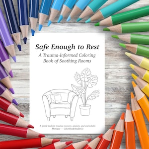 Trauma-informed Coloring Book PDF – Therapist Client Worksheets (10 ...