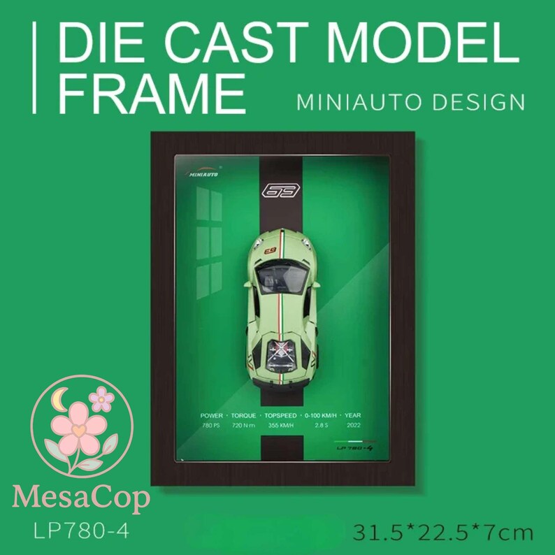 3D Sports Car Model Shadow Box Art: Home & Office Decor Set - Etsy