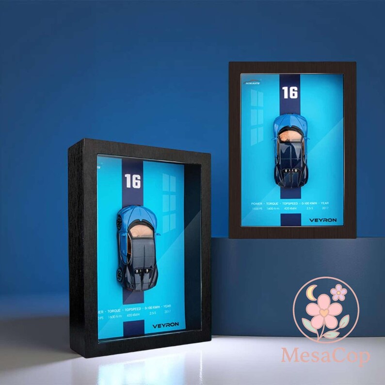 3D Sports Car Model Shadow Box Art: Home & Office Decor Set - Etsy