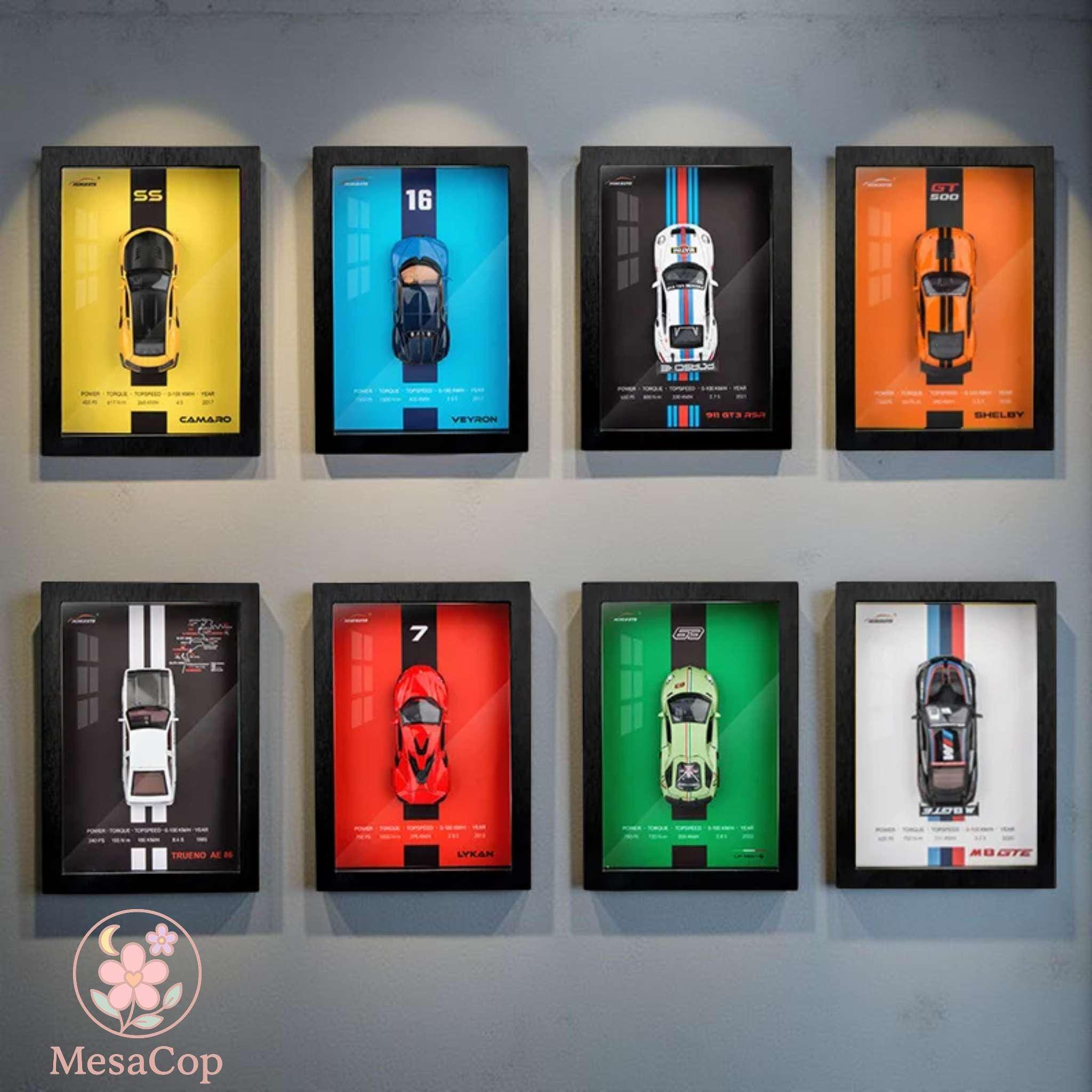 3D Sports Car Model Shadow Box Art: Home & Office Decor Set - Etsy