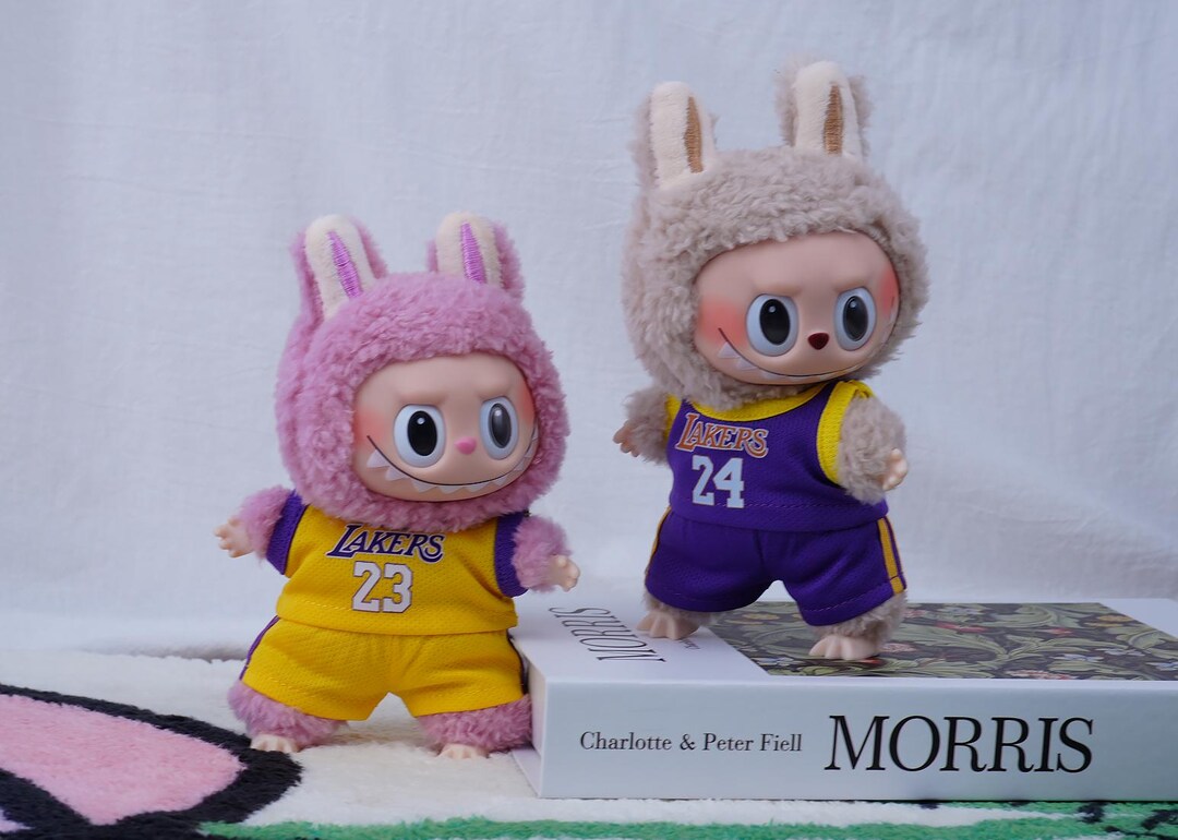 Adorable Labubu Clothes - Lakers Basketball Jerseys #23 #24 Set, for ...