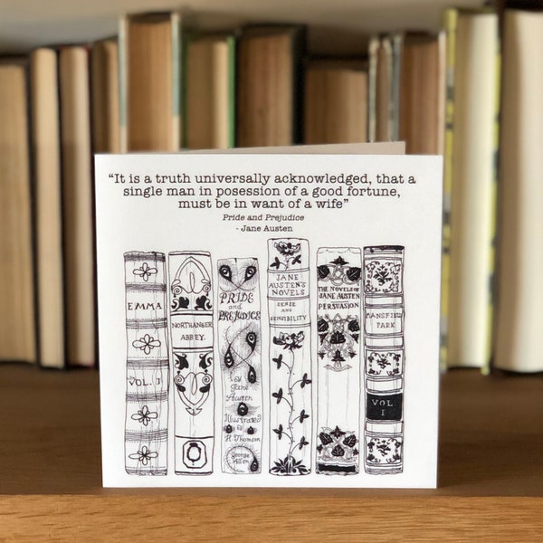 Pride and Prejudice Birthday Card - Etsy