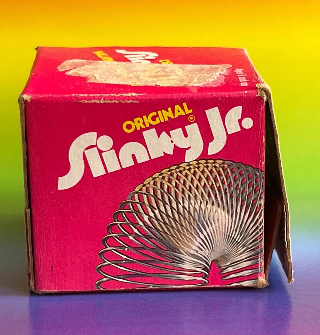 Vintage the Original Slinky Jr. Walking Spring Toy Pink Box #125 James ...