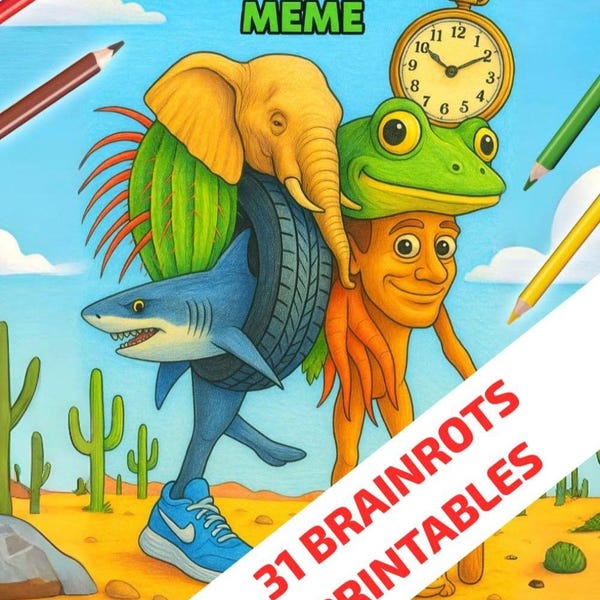 Coloriage italian brainrot - Etsy Italia