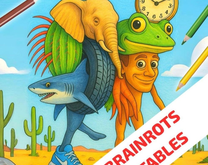 Coloriages Brainrot à imprimer (31 personnages) pour adultes et enfants ...
