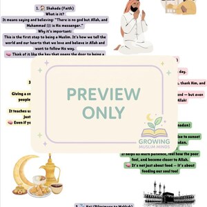 5 Pillars of Islam Worksheets for Kids – Learn, Trace & Color – Muslim ...
