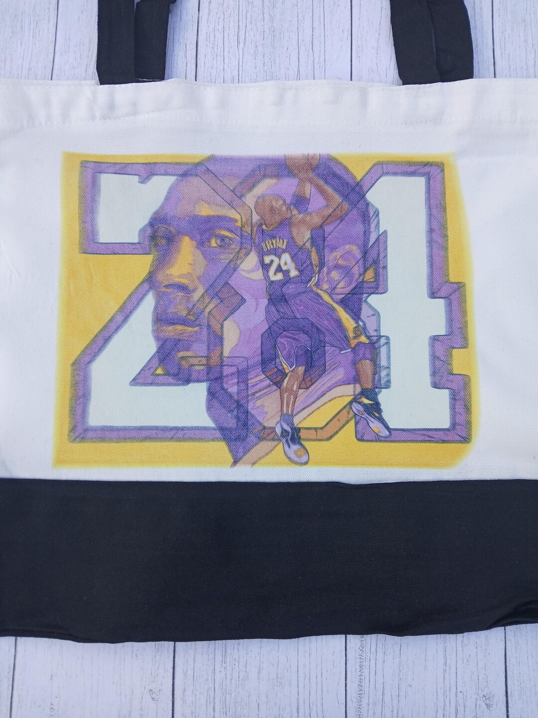 Kobe Bryant Tote Bag | Basketball Canvas Bag With Zipper | Large Gym ...