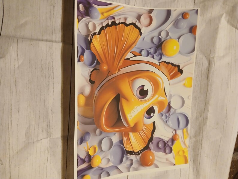 Nemo Paint Bubble Sublimation Sheet - Ready to Press - Etsy