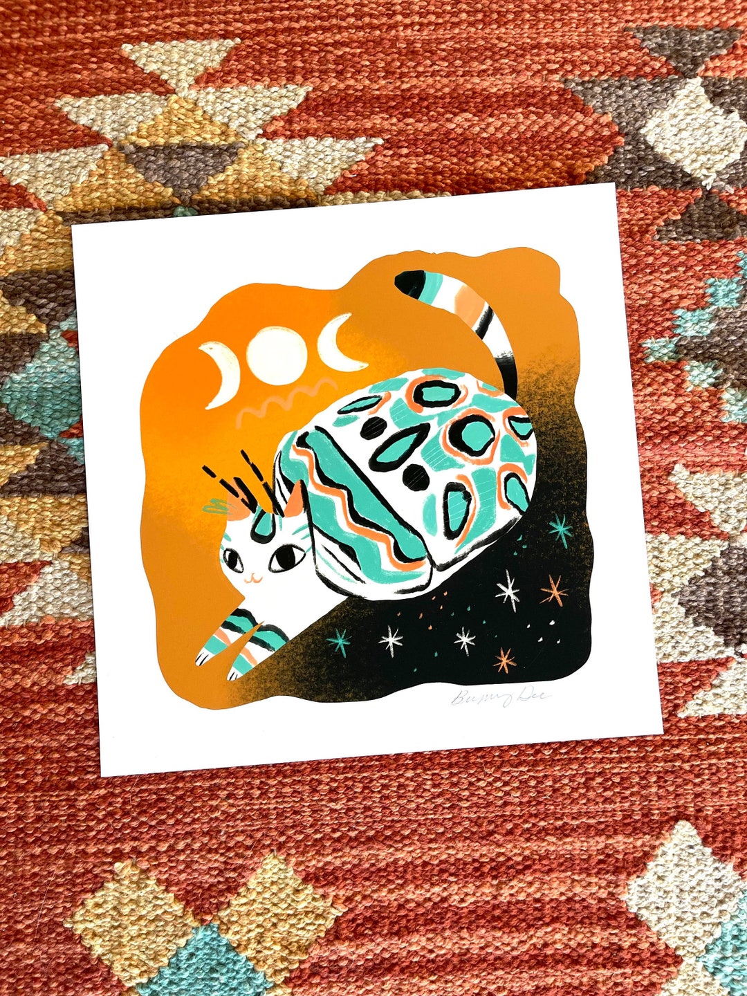 The Picasso Bug Cat 8x8 Fine Art Matte Paper Print - Etsy