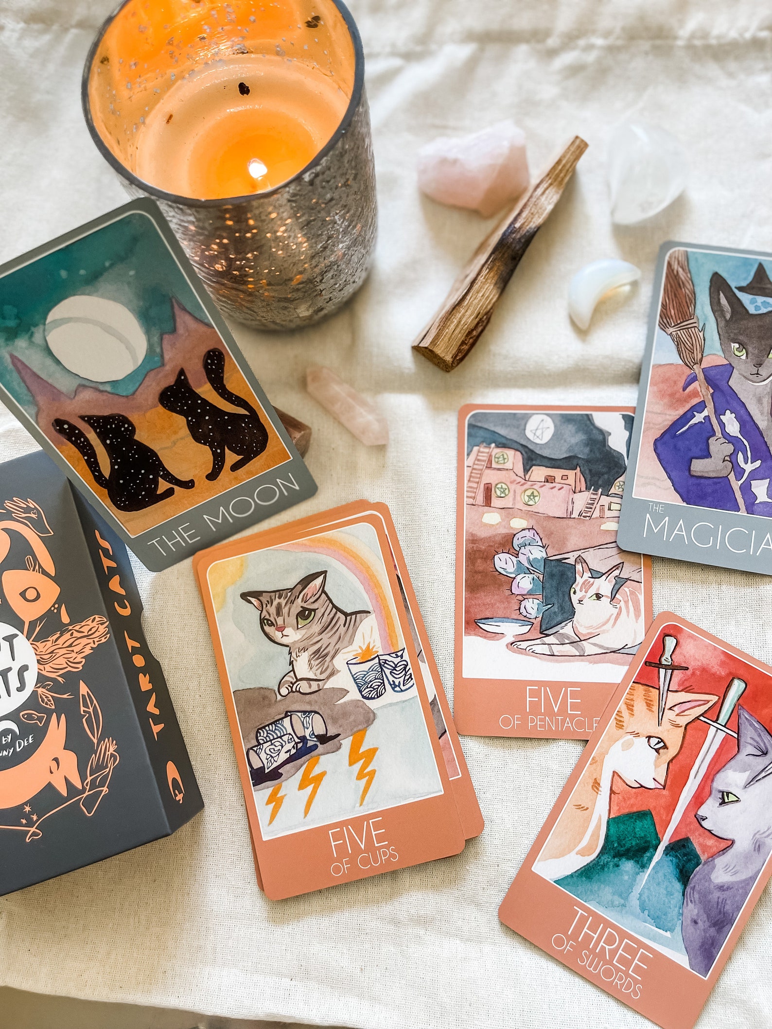 Tarot Cats a 78 Card Cat Fan Tarot Deck 4TH Printing of the Deck Now ...