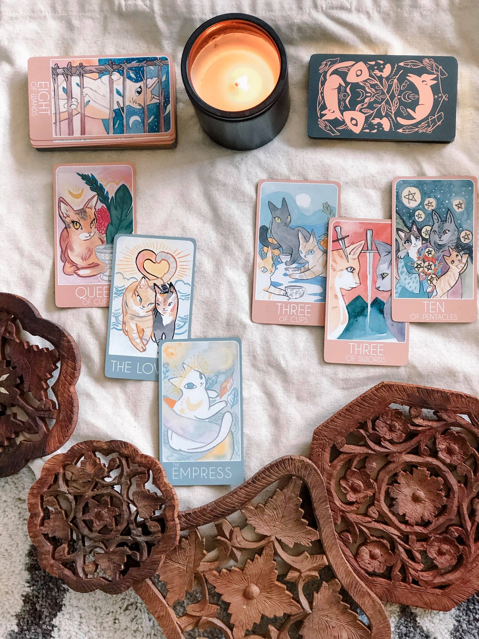 Tarot Cats a 78 Card Cat Fan Tarot Deck 4TH Printing of the Deck Now ...
