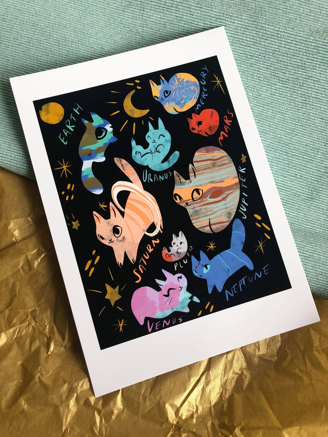 Magical Cats Mini Prints Series | Etsy