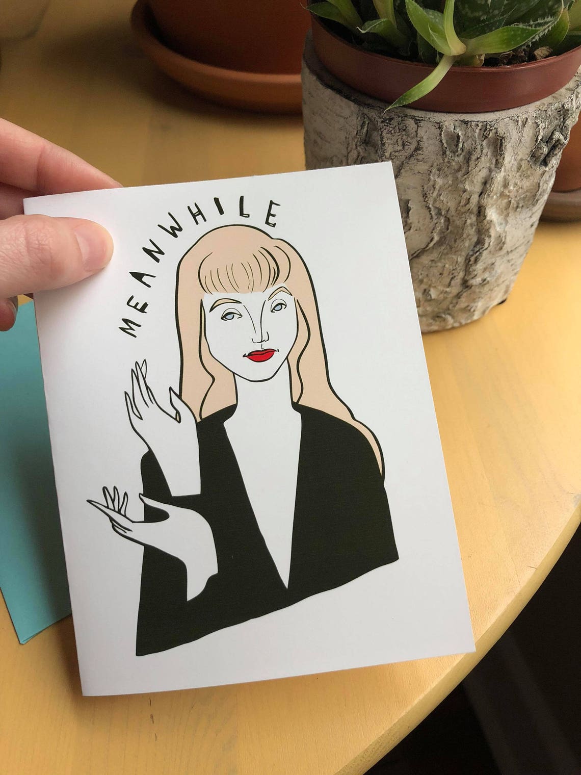Meanwhile Laura Palmer Quirky Blank Card | Etsy