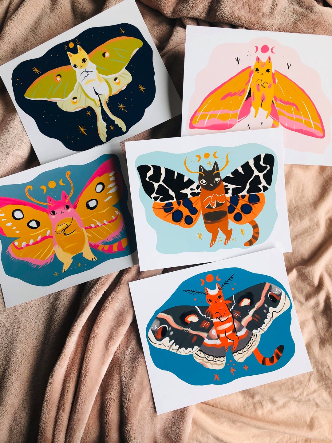 The Moth Cats Vol 2. 8x10 Size Prints - Etsy