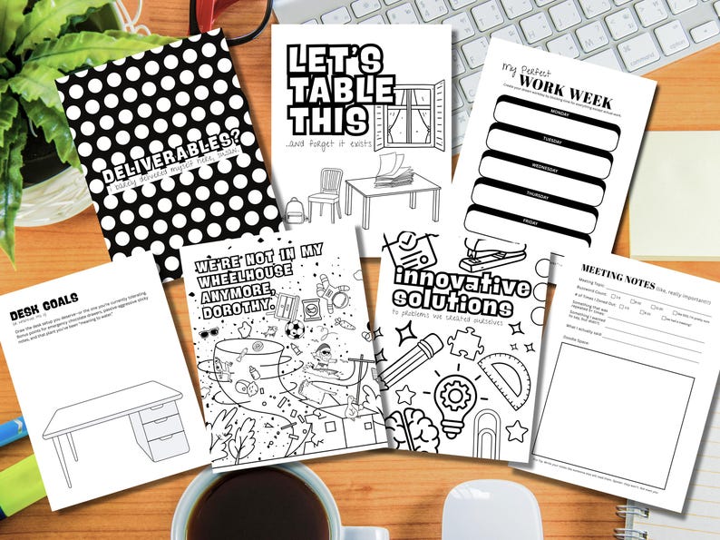 Funny Adult Coloring & Activity Book | Corporate Humor (digital ...