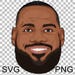 Lebron James Cartoon SVG & PNG | Instant Download | Basketball Fan Art ...
