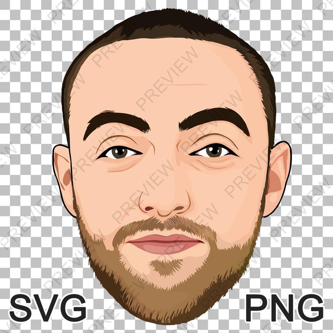 Mac Miller Cartoon SVG & PNG | Instant Download | Mac Miller Fan Art ...