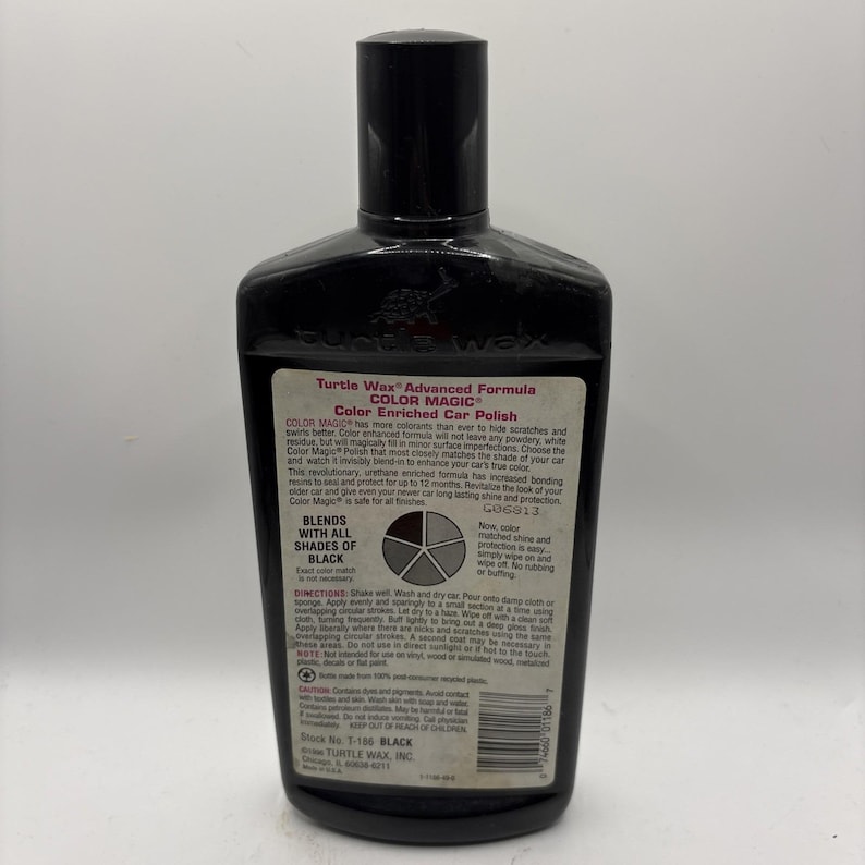 Vintage Turtle Wax Color Magic Car Polish Any Shade Black Vehicle 16 Oz ...