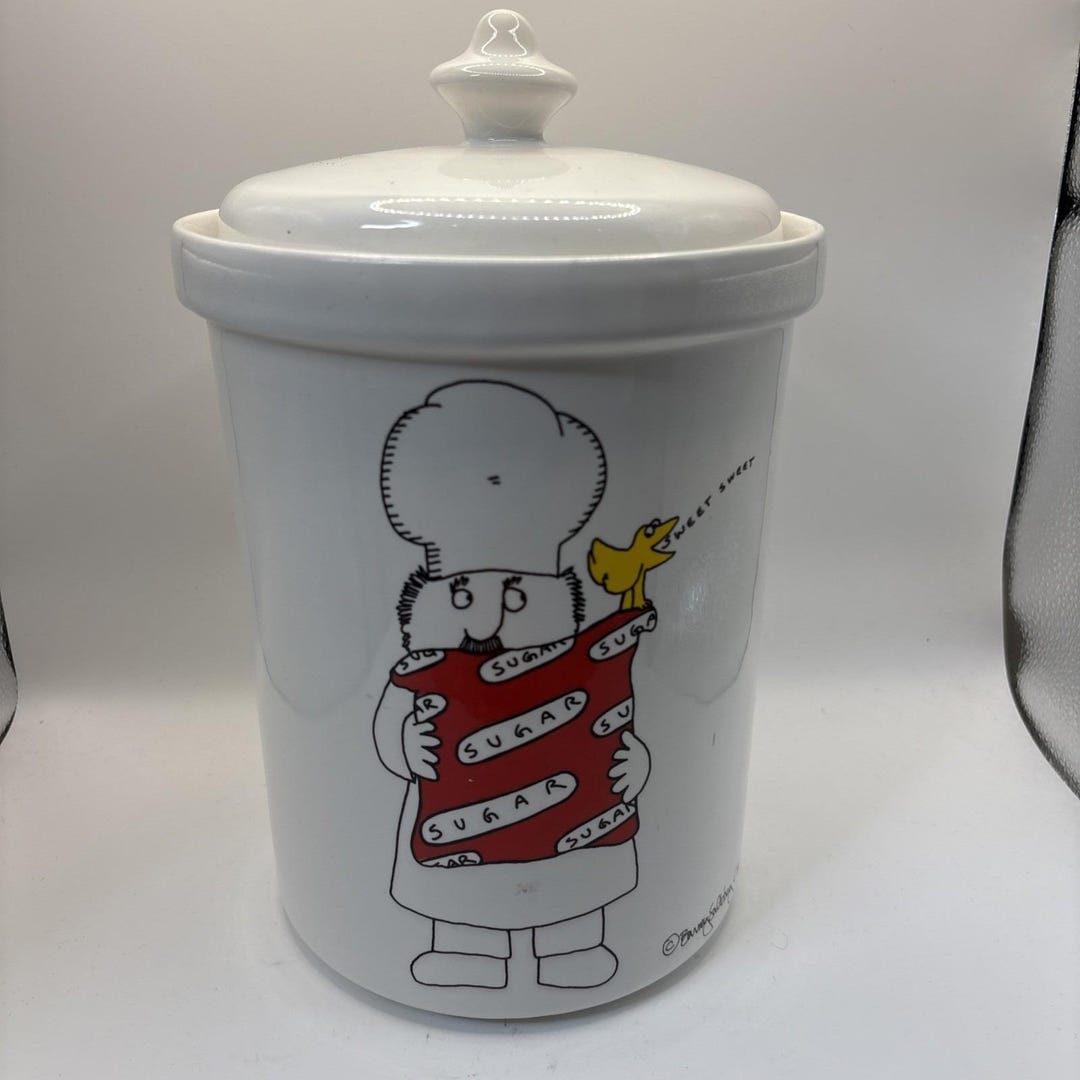 Vtg Barney Saltzberg Chefs 1983 Sugar Canister Cookie Jar Made in USA ...