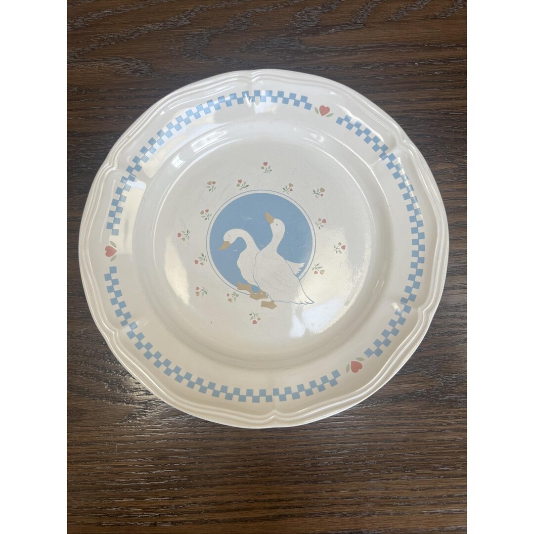 Stoneware Moonlight Dinner Plate Goose Geese Thailand 10.5" Replacement ...