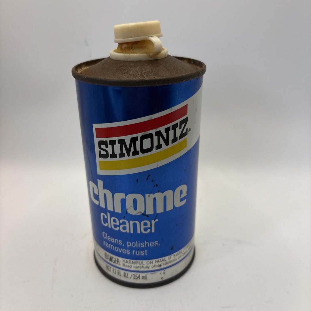Vintage Simoniz Chrome Cleaner 12 Fl. Oz. Metal Can Used 90% Full ...