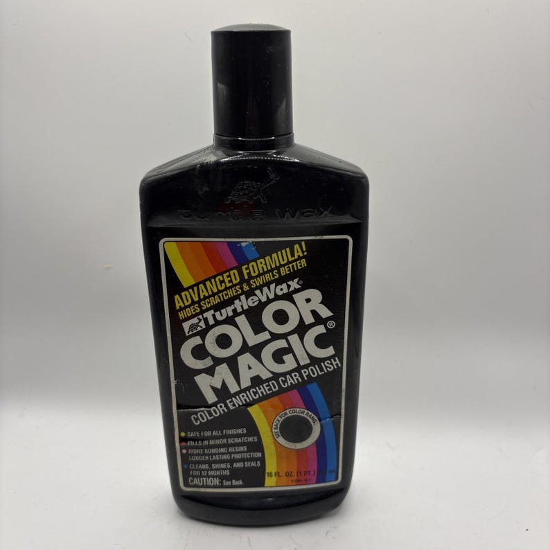 Vintage Turtle Wax Color Magic Car Polish Any Shade Black Vehicle 16 Oz ...