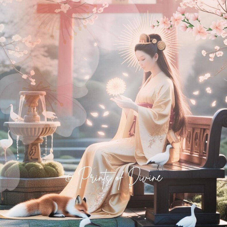 Amaterasu Goddess Poster – Divine Feminine Sunlight Art - Etsy