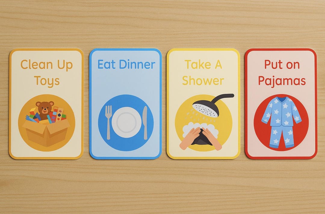 Morning and Evening Routine Cards for Kids – Visual Schedule Printable ...