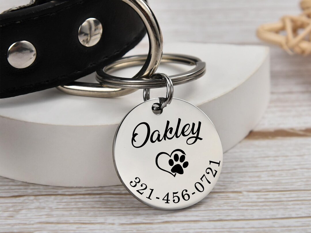 Personalized Pet Tag: Stainless Steel Dog ID, Engraved - Etsy