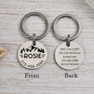 Personalized Stainless Steel Dog Tag, Laser Engraved Pet ID - Etsy