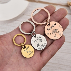 Personalized Stainless Steel Dog Tag, Laser Engraved Pet ID - Etsy