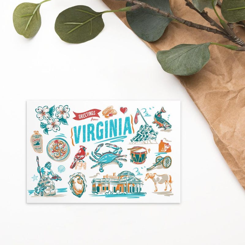 Virginia Postcards - Etsy