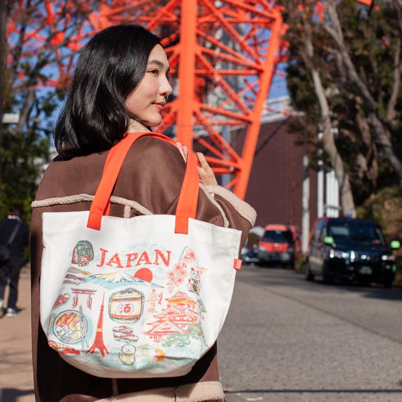 Japan Tote Bag | Tokyo Street Tote | Japanese Travel Gift Idea | Tote ...