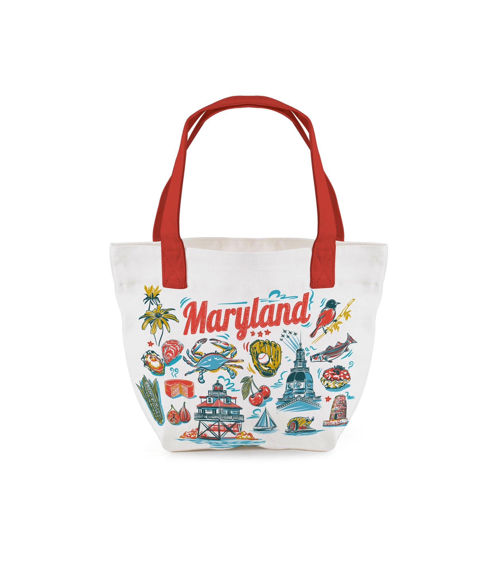 Maryland Mini Tote Bag | Maryland Mini Eco Tote | Mid-atlantic Gift ...