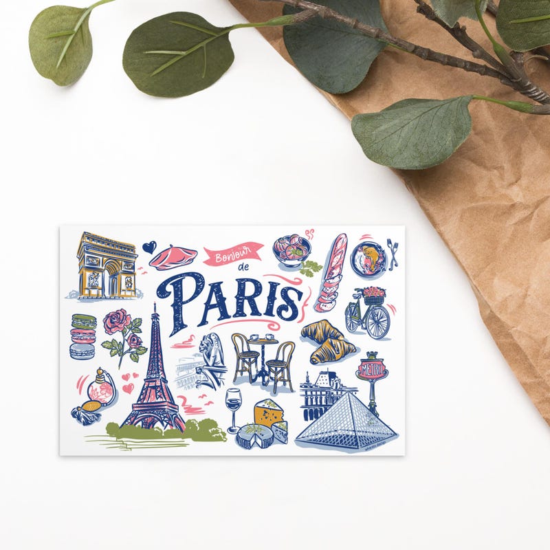 Paris Postcards - Etsy