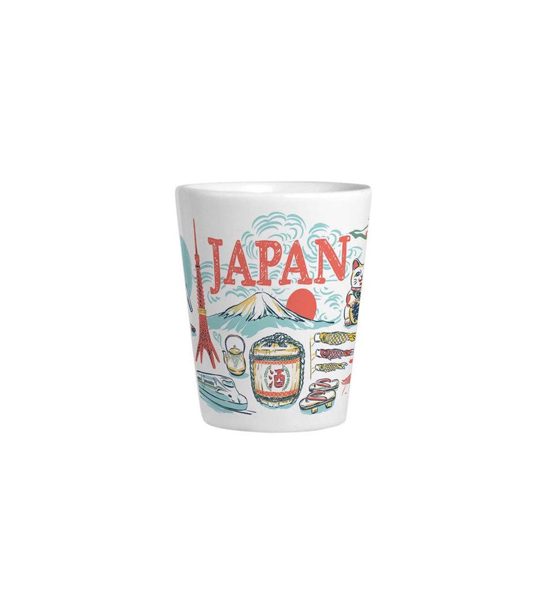 Japan Shot Glass, 2 Oz, 2pc Set | Nippon Barware Gift | Tokyo Travel ...