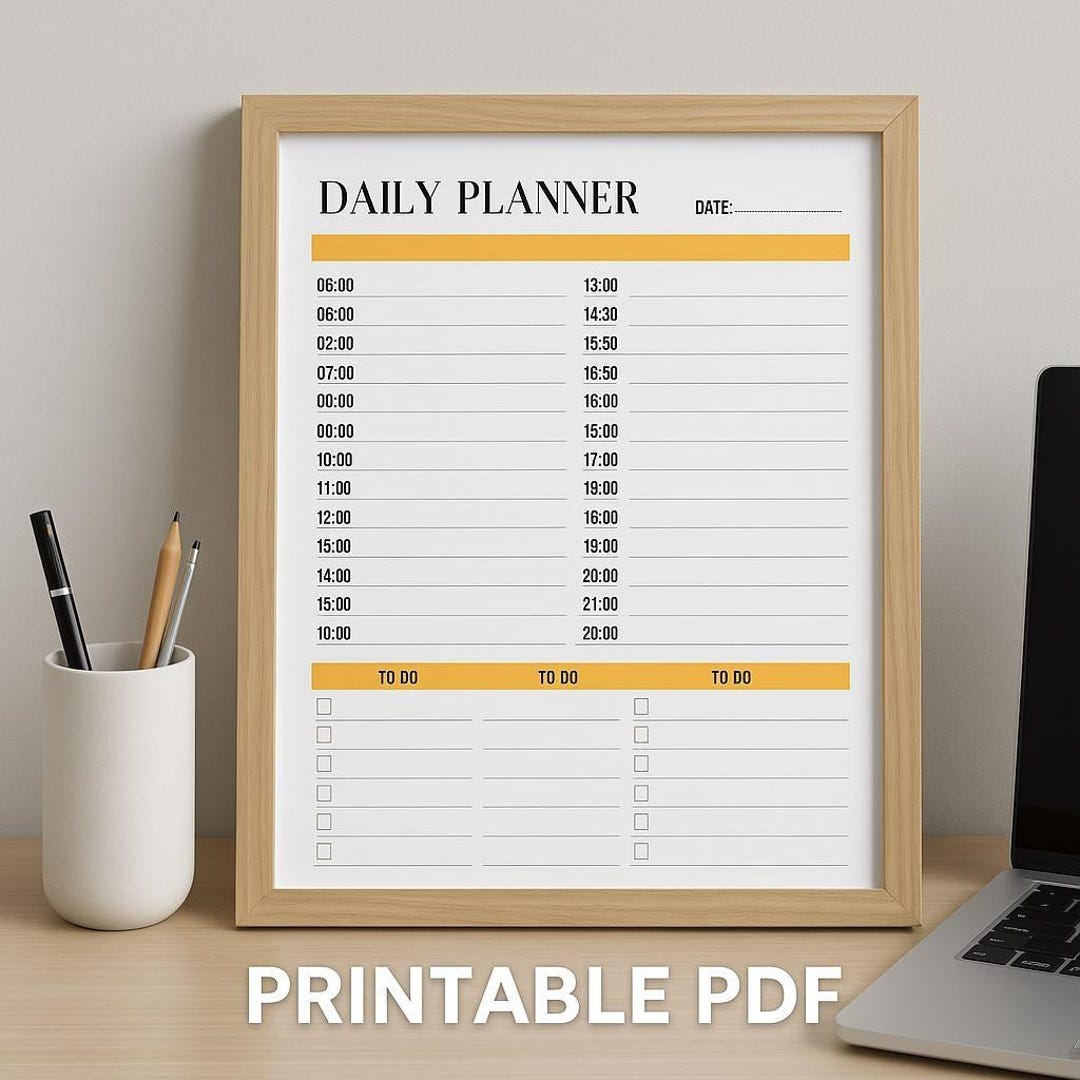 Printable Daily Planner - Etsy
