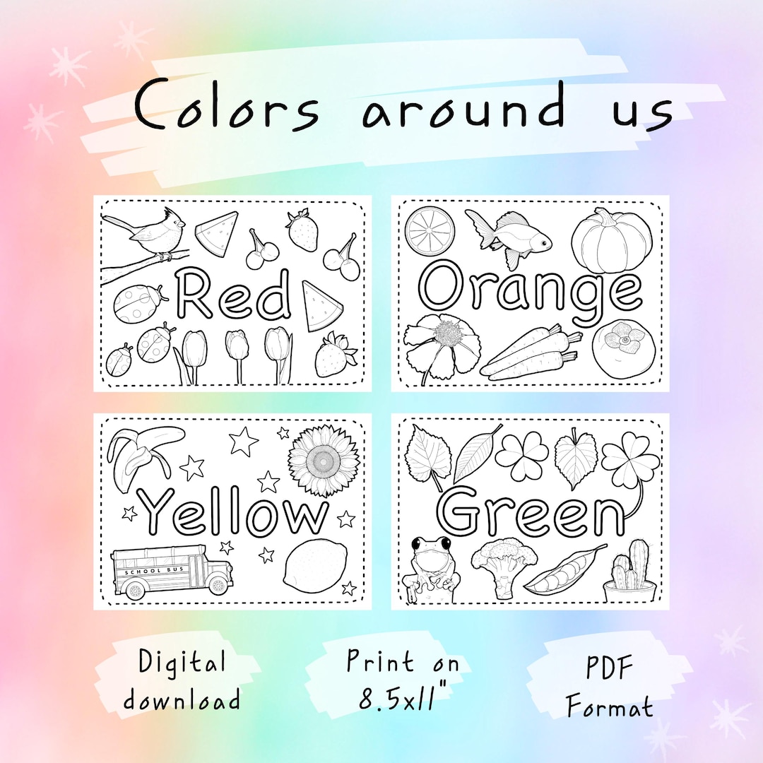 Printable Color Learning Coloring Pages, Kids Coloring Pages, Learning ...